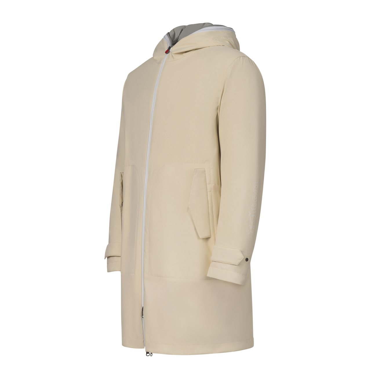 Kiton | Padded Hooded Parka in Creme | SARTALE